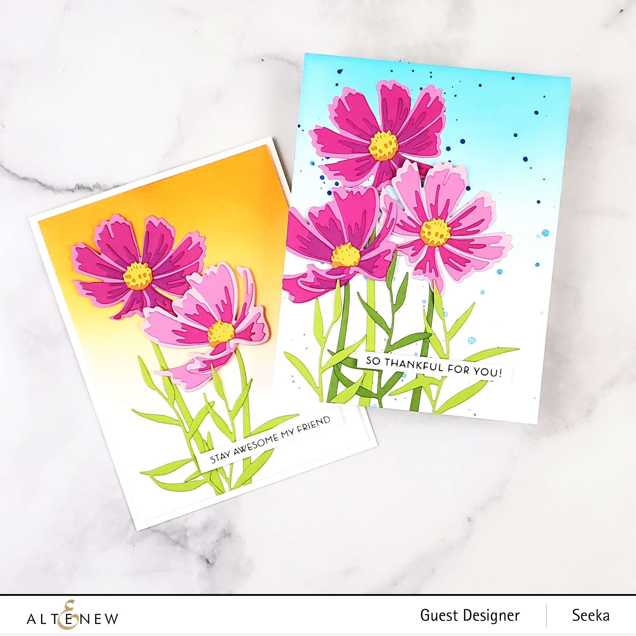 Stay Awesome My Friend | Altenew Craft-A-Flower: Cosmos Layering Die ...