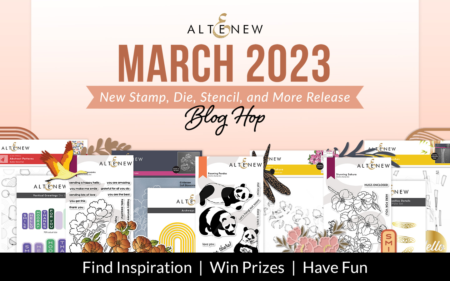 Thanks A Bunch | Altenew March 2023 Stamp/Die/Stencil & More Release ...